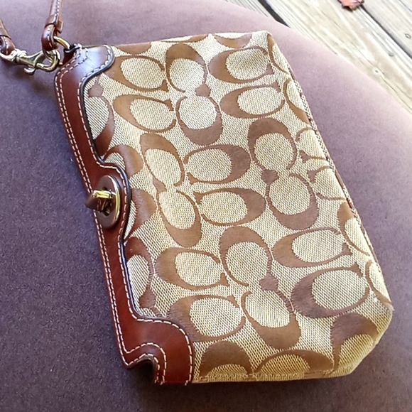 Coach | Bags | Coach Wristlet With Lock Clasp | Poshmark